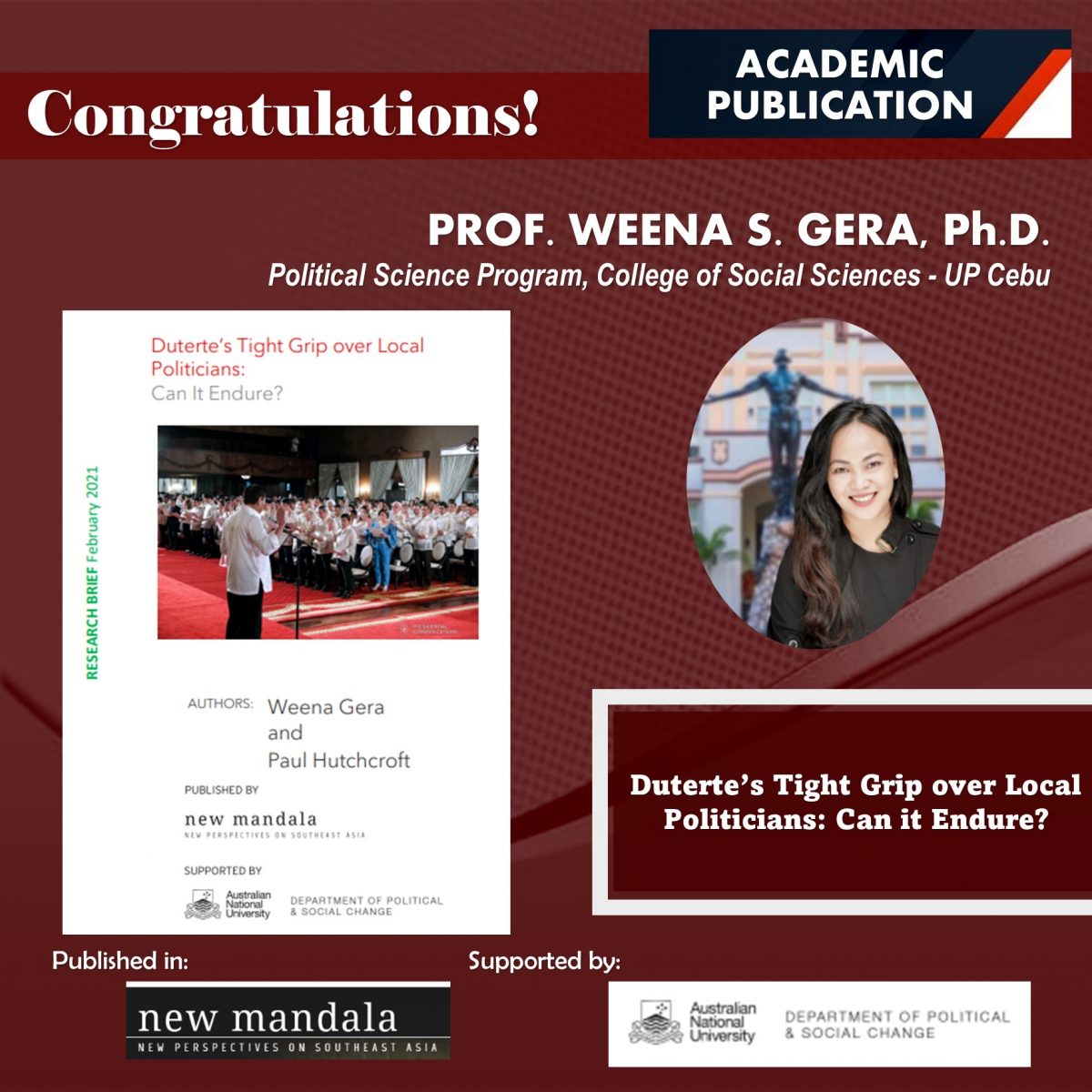 Kolehiyo sa Siyensya Pangkatilingban | Giamuma sa Paghimo, Nadasig sa pagbag-o, Gitakdang Mag-alagad